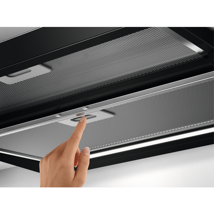 5000 Extractor / 5000 Flachschirmhaube / 60 cm / Schwarz Einbau ...